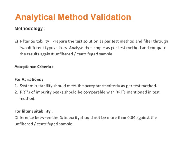 Related Substances-Method Validation-PPT_slide | PPT