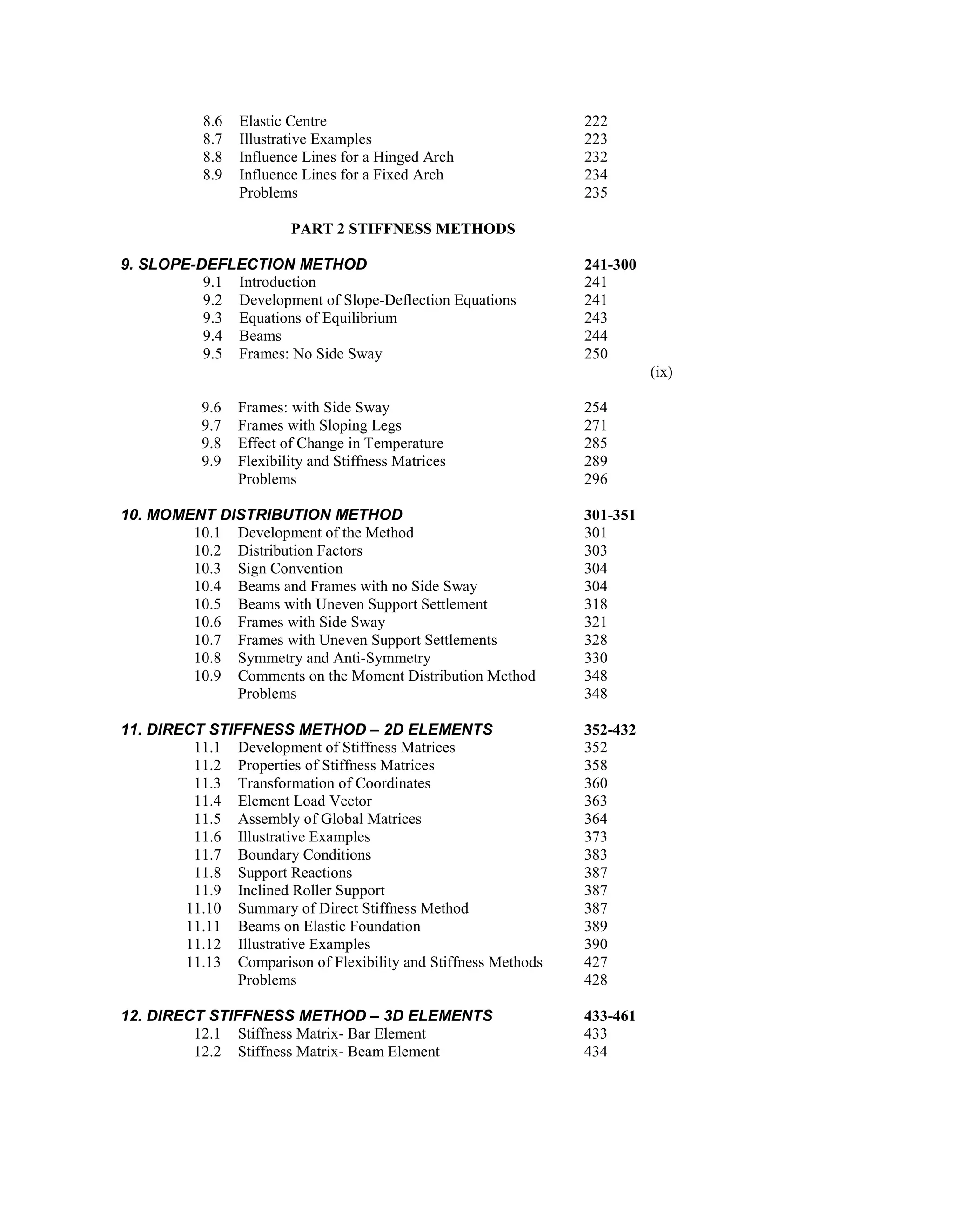 Contents-Adv Structural Analysis-AKJ | PDF