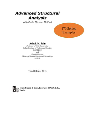 Contents-Adv Structural Analysis-AKJ | PDF