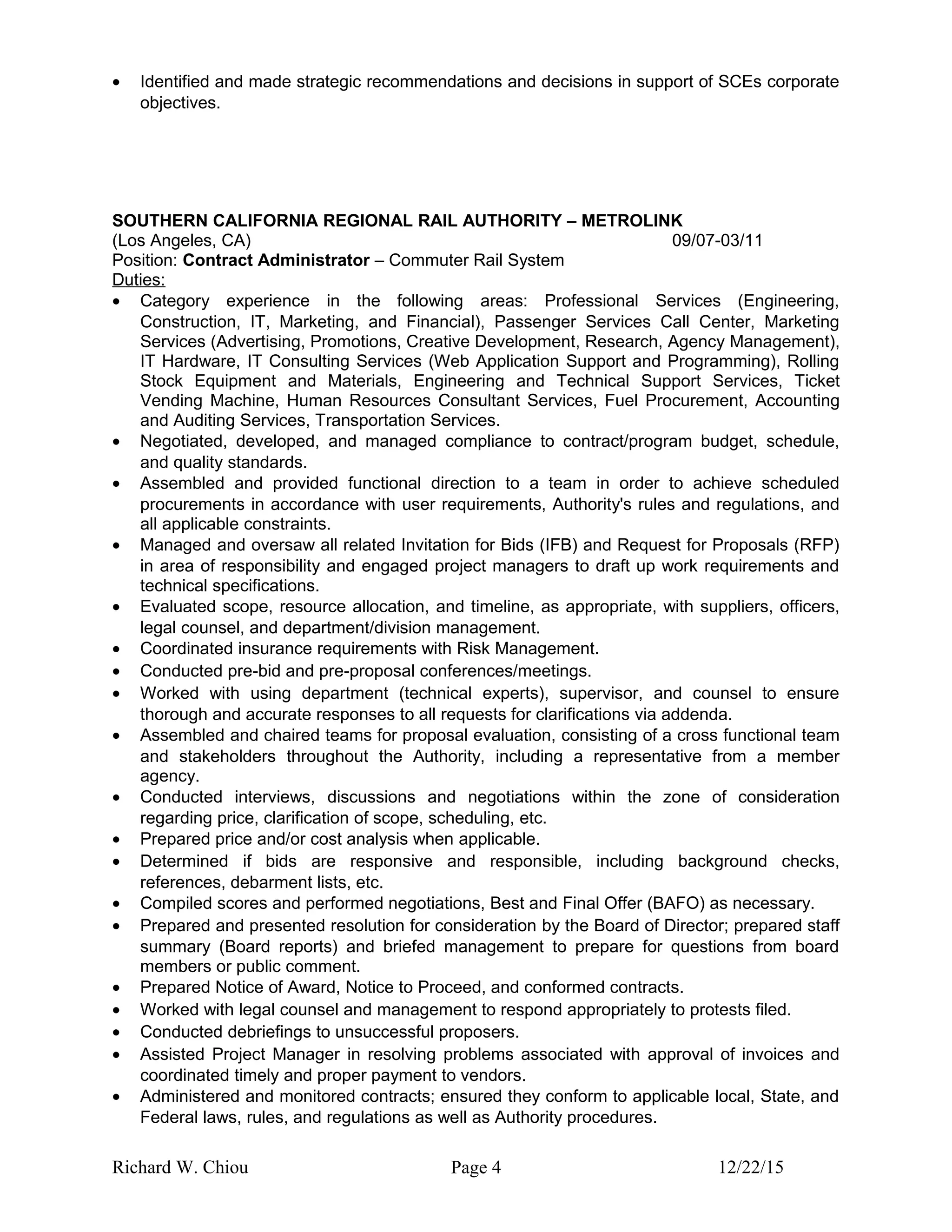 Richard Chiou - Resume (12-22-15) | DOC