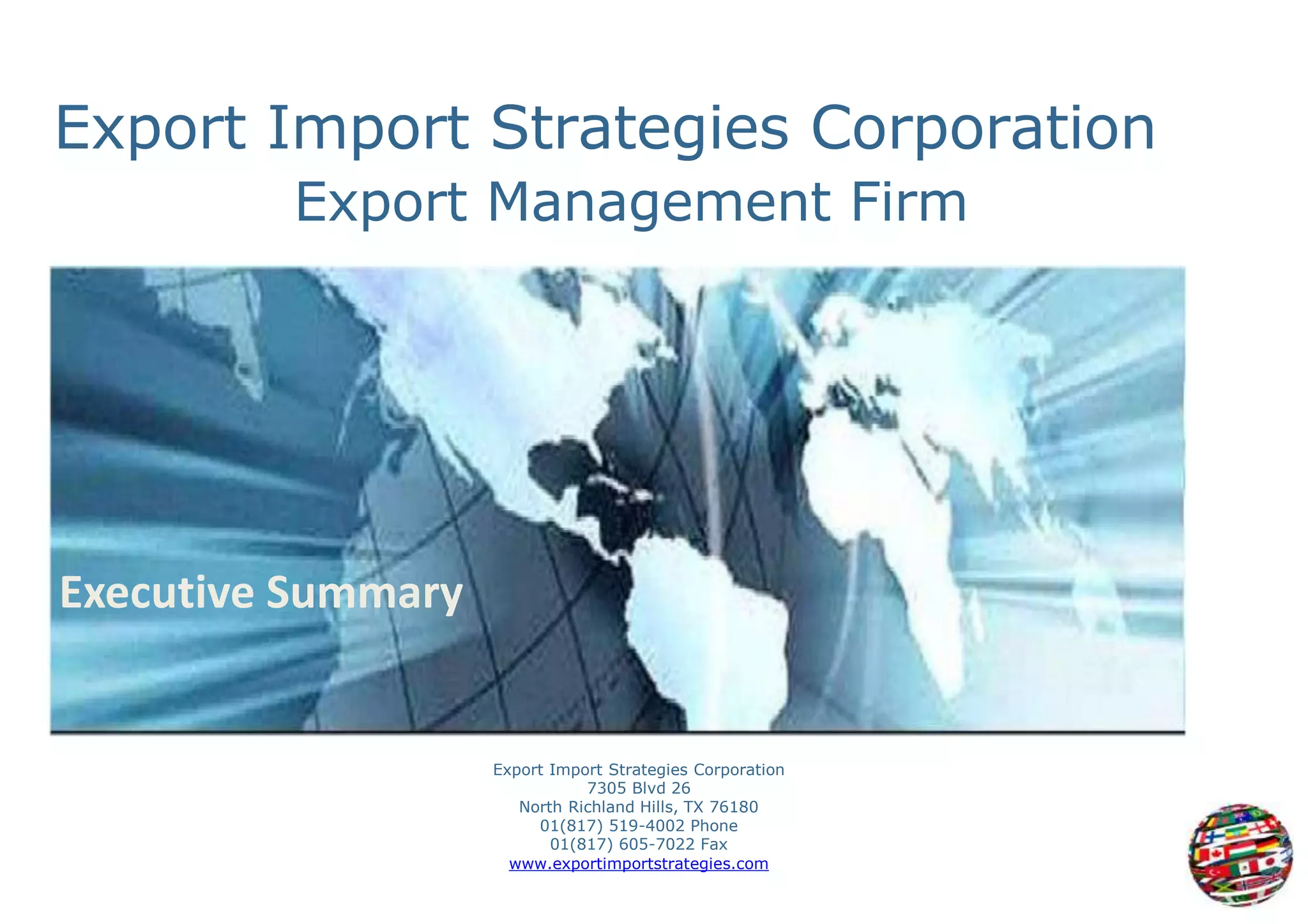 Export Import Strategies Executive Summary | PPT