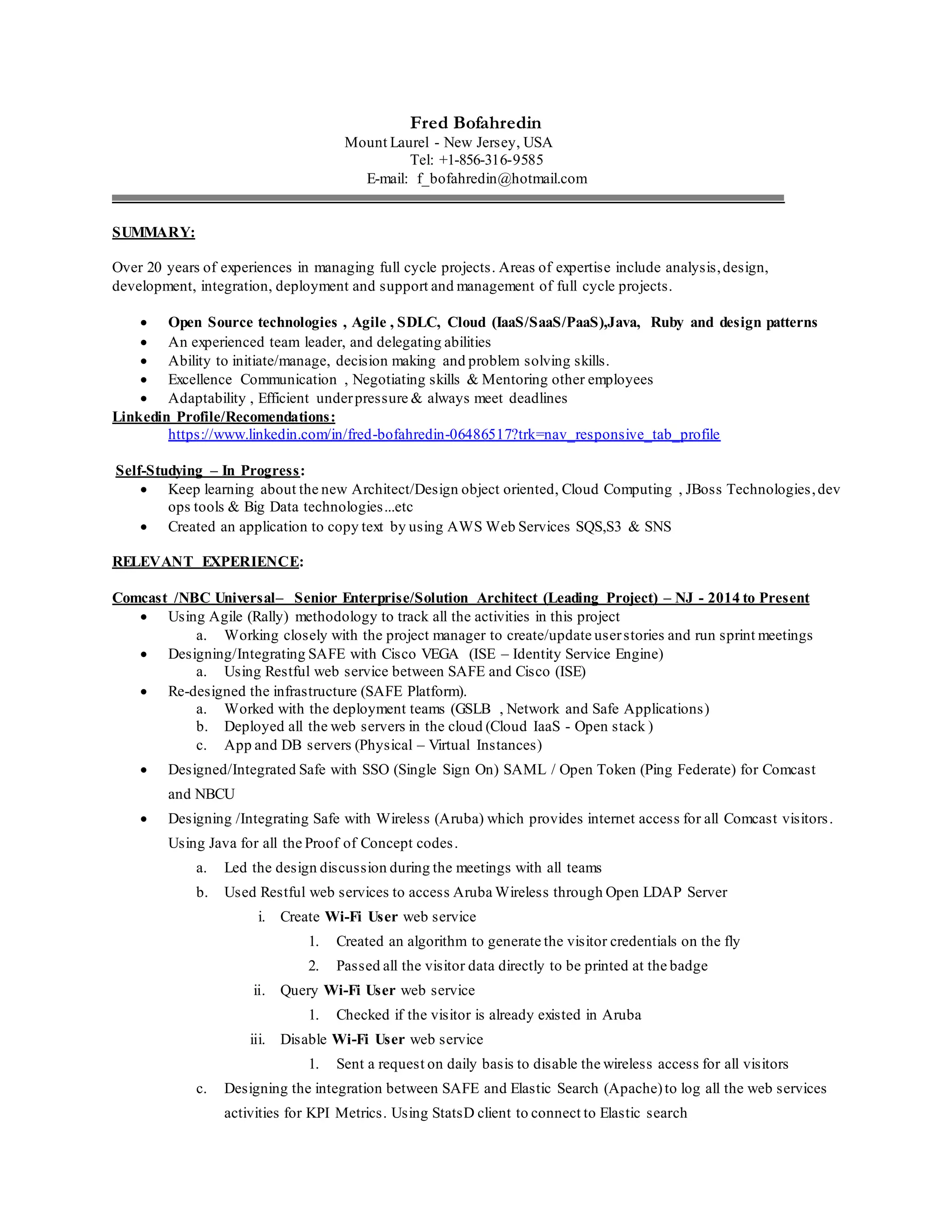 Resume-Fred | DOCX
