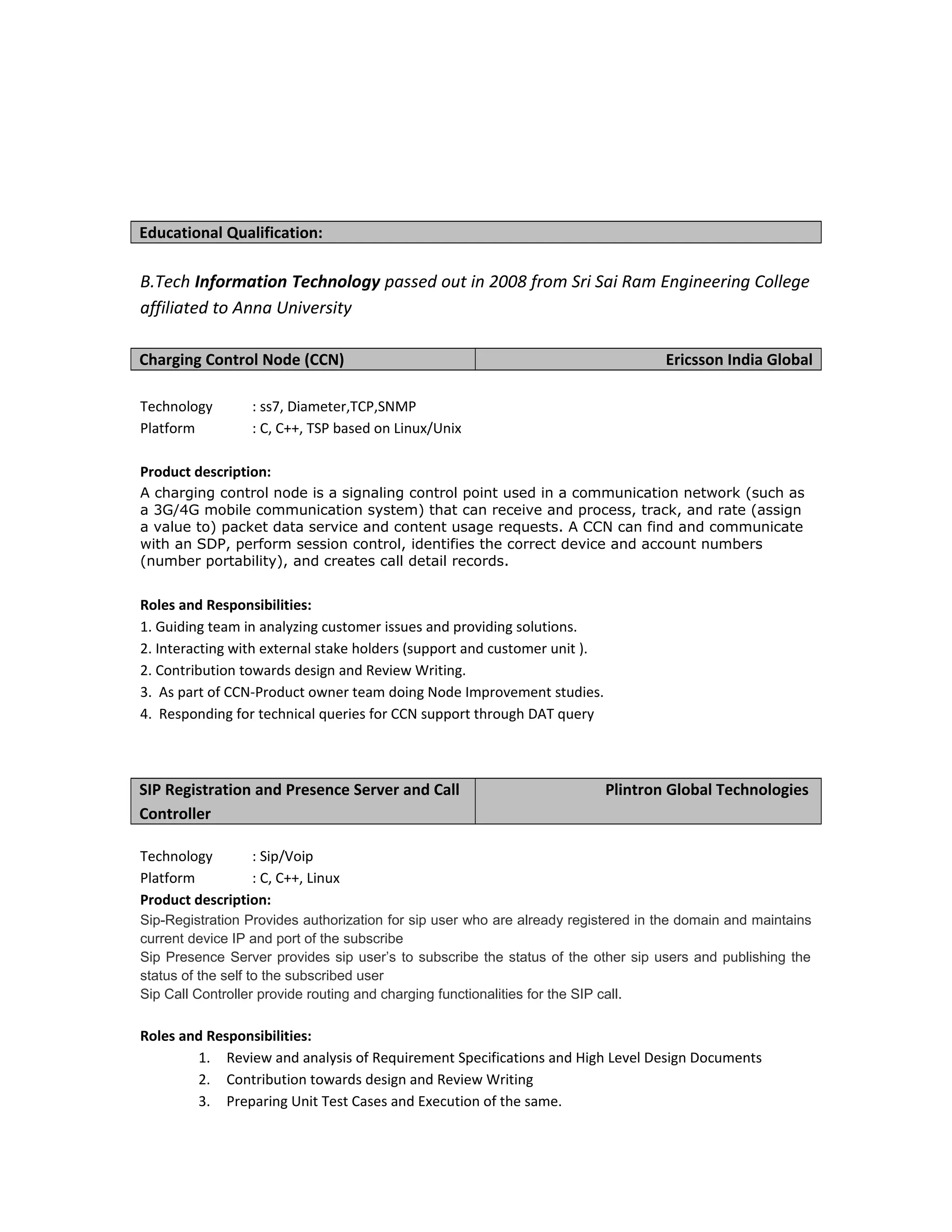 Ezhilarasu_C,C++,Telecom,Resume | DOC