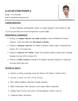 Office Assistant CV | DOCX | Operating Systems | Computer Software and ...