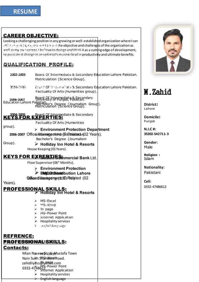 Zahid CV | DOCX