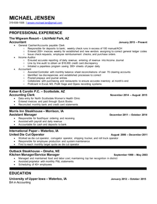 Michael Jensen Resume | DOCX