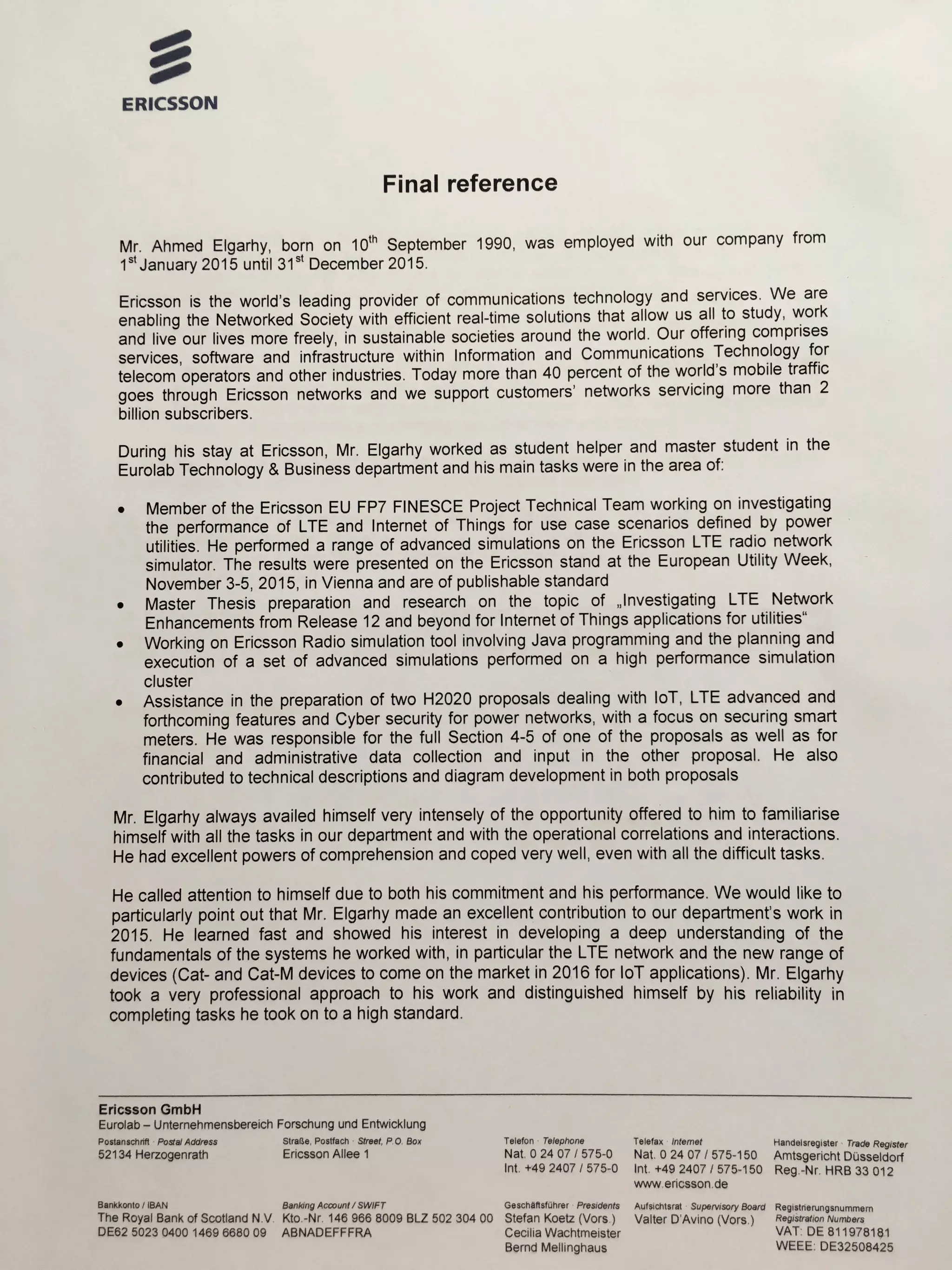Ericsson references | PDF