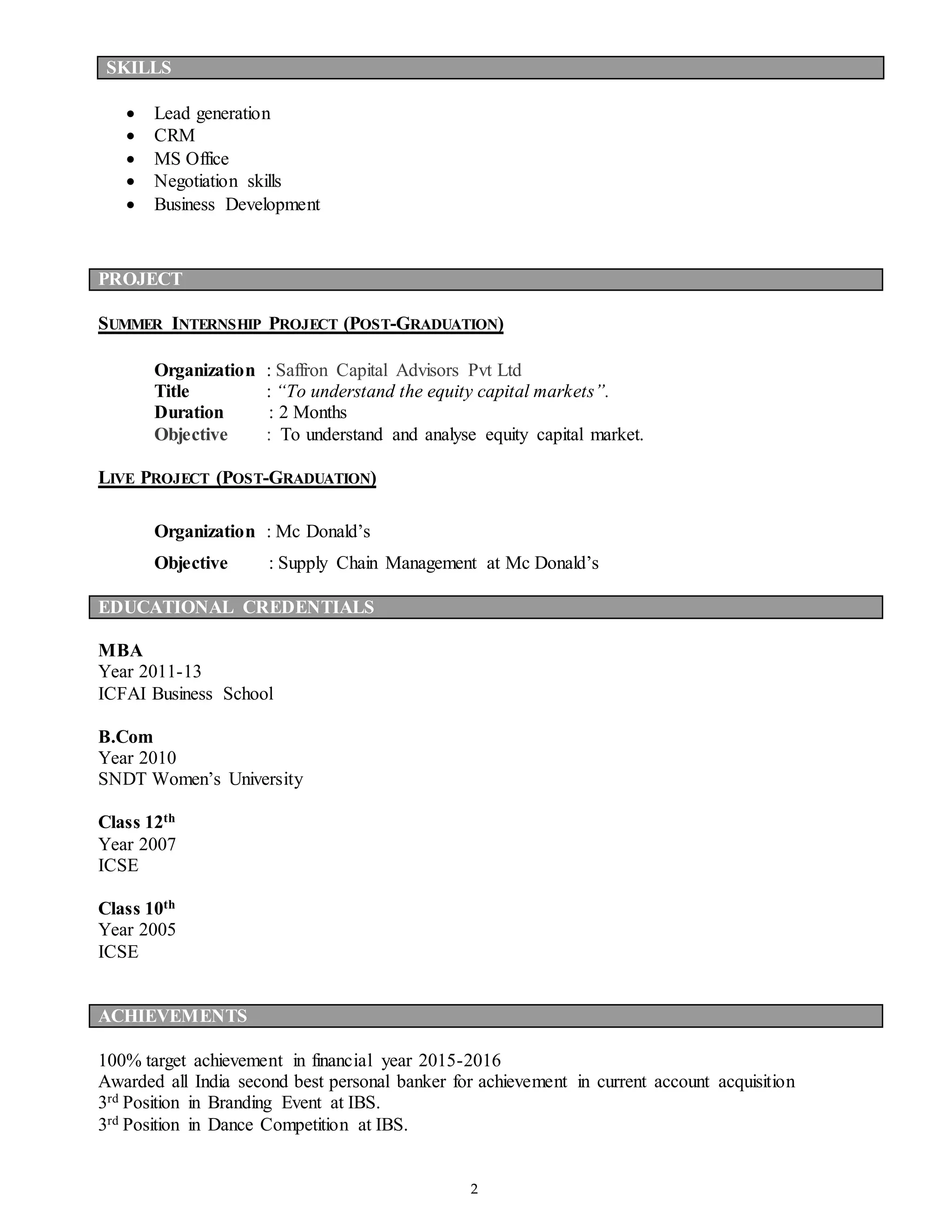 Swati Singh -Resume | PDF