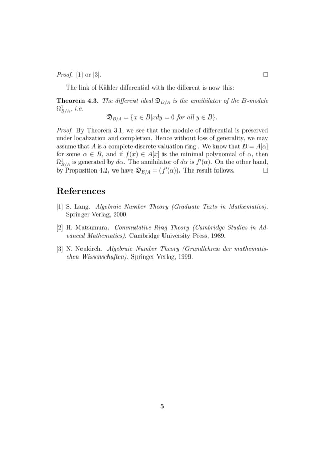 Kahler Differential and Application to Ramification - Ryan Lok-Wing Pang | PDF | Maps & Navigation