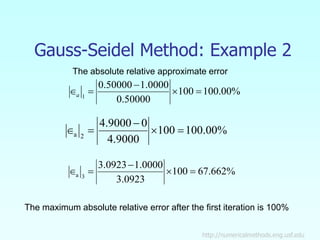 Iterative method for linear systems and. | PPTX