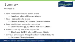 Spring Integration Hazelcast Extension - SpringOne Conference 2015 | PPT