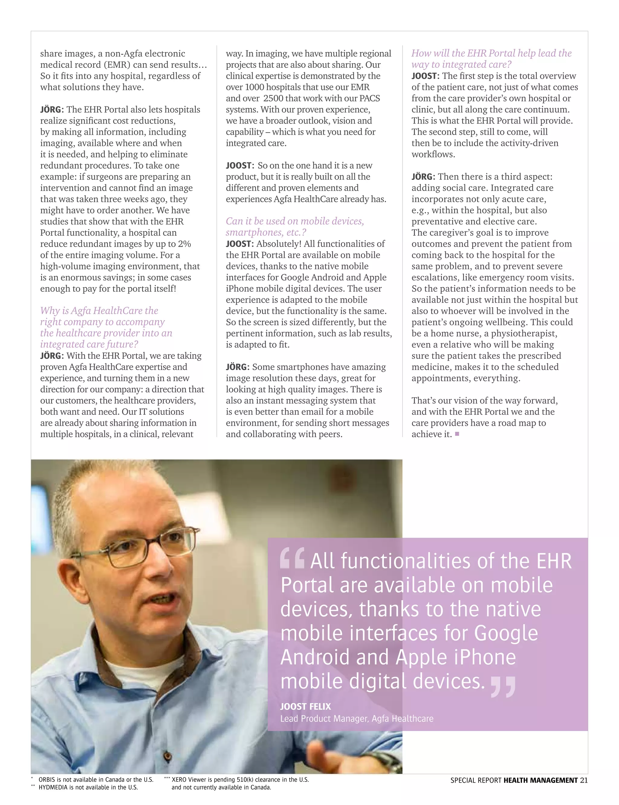 Agfa_HealthCare_Portal_Interview_JFelix_JSchwarz | PDF
