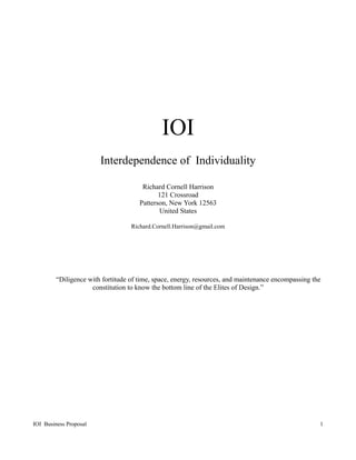 IOI Business Proposal | ODT | Agriculture | Industries