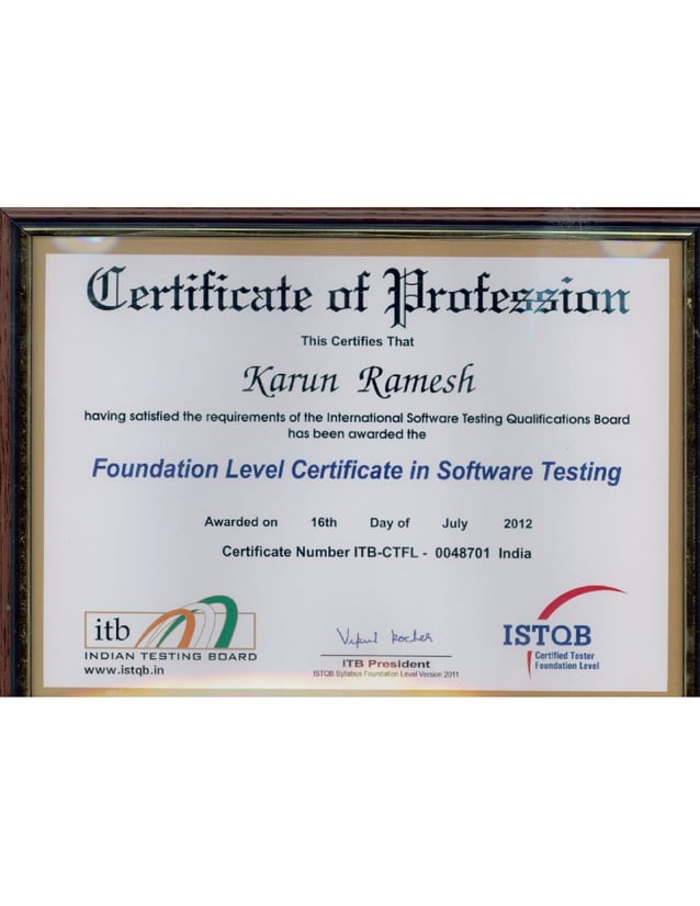 ISTQB_Foundation_Level_Certificatee | PDF