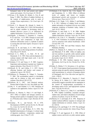 Effect of sulphur supplementation on micronutrients, fatty acids and ...