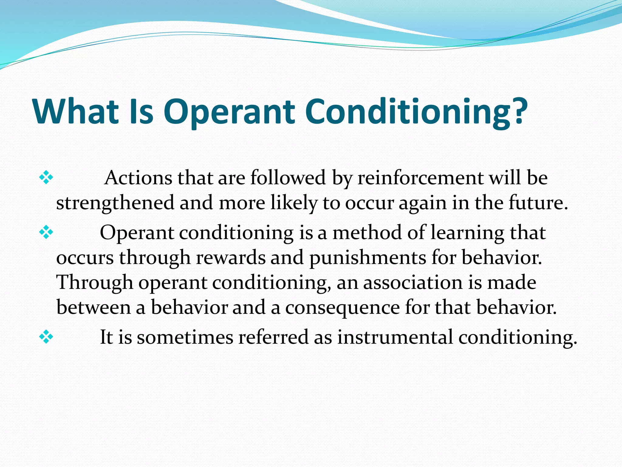 Operant conditioning | PPSX