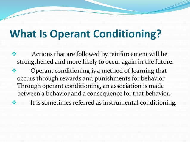 Operant conditioning | PPSX