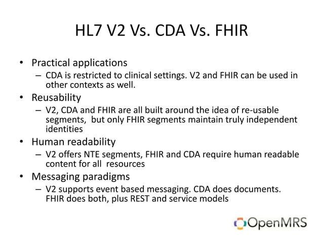 Interoperability, the rise of HL7 and FHIR | PPTX
