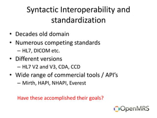 Interoperability, the rise of HL7 and FHIR | PPTX