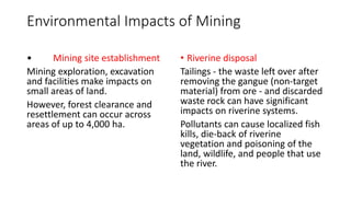 Overview of Mining Operations, Impacts and Challenges in Papua New ...