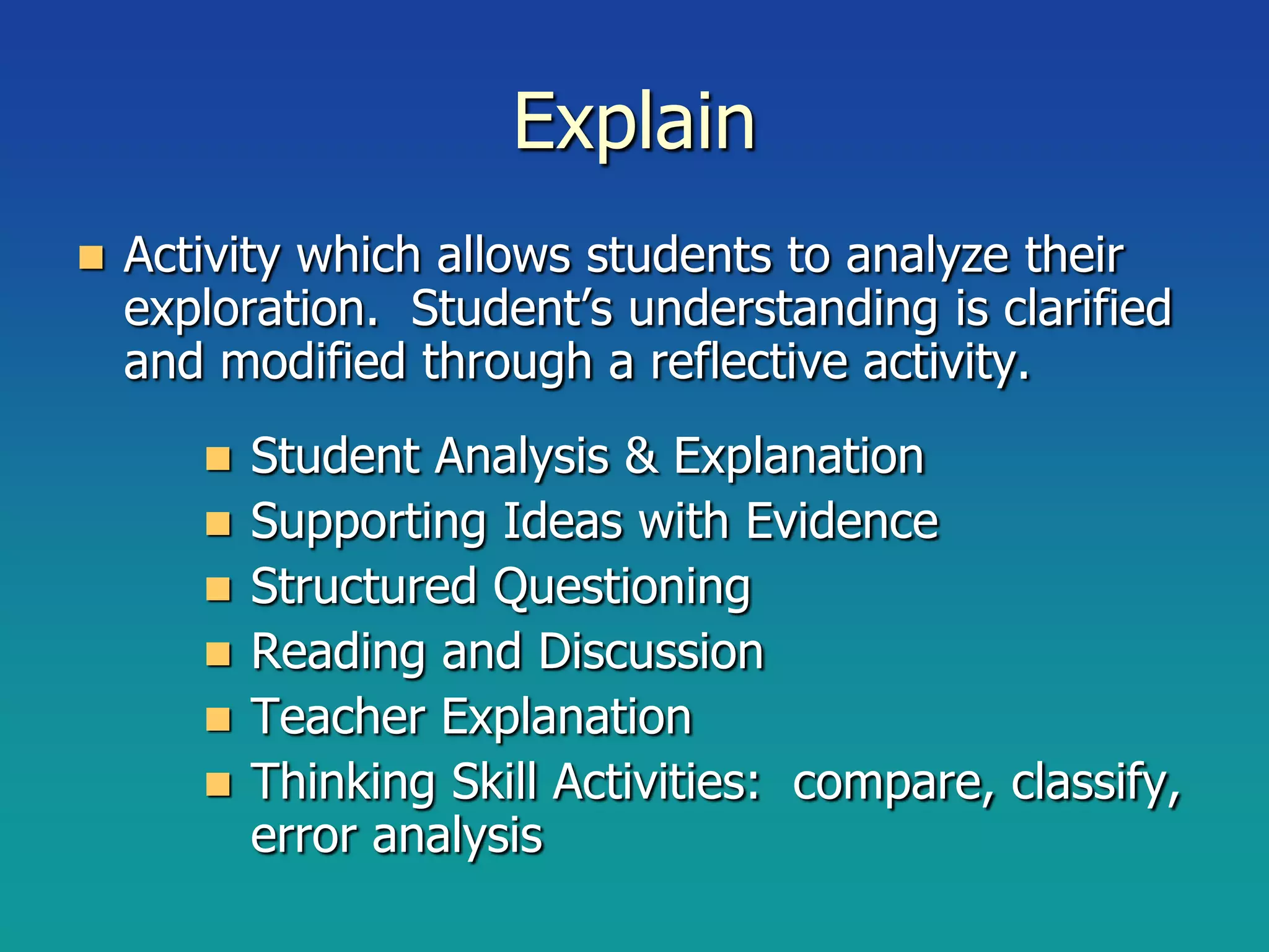 5 E instructional model | PPT