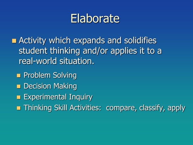 5 E instructional model | PPT