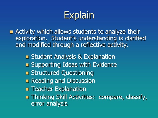 5 E instructional model