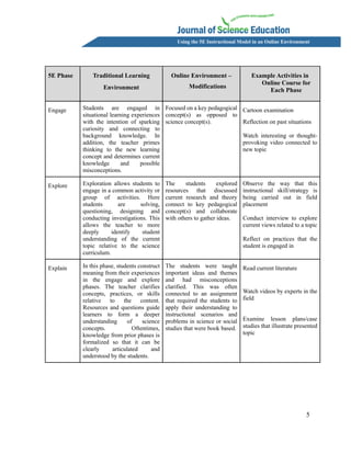 5 e instructional model online | PDF