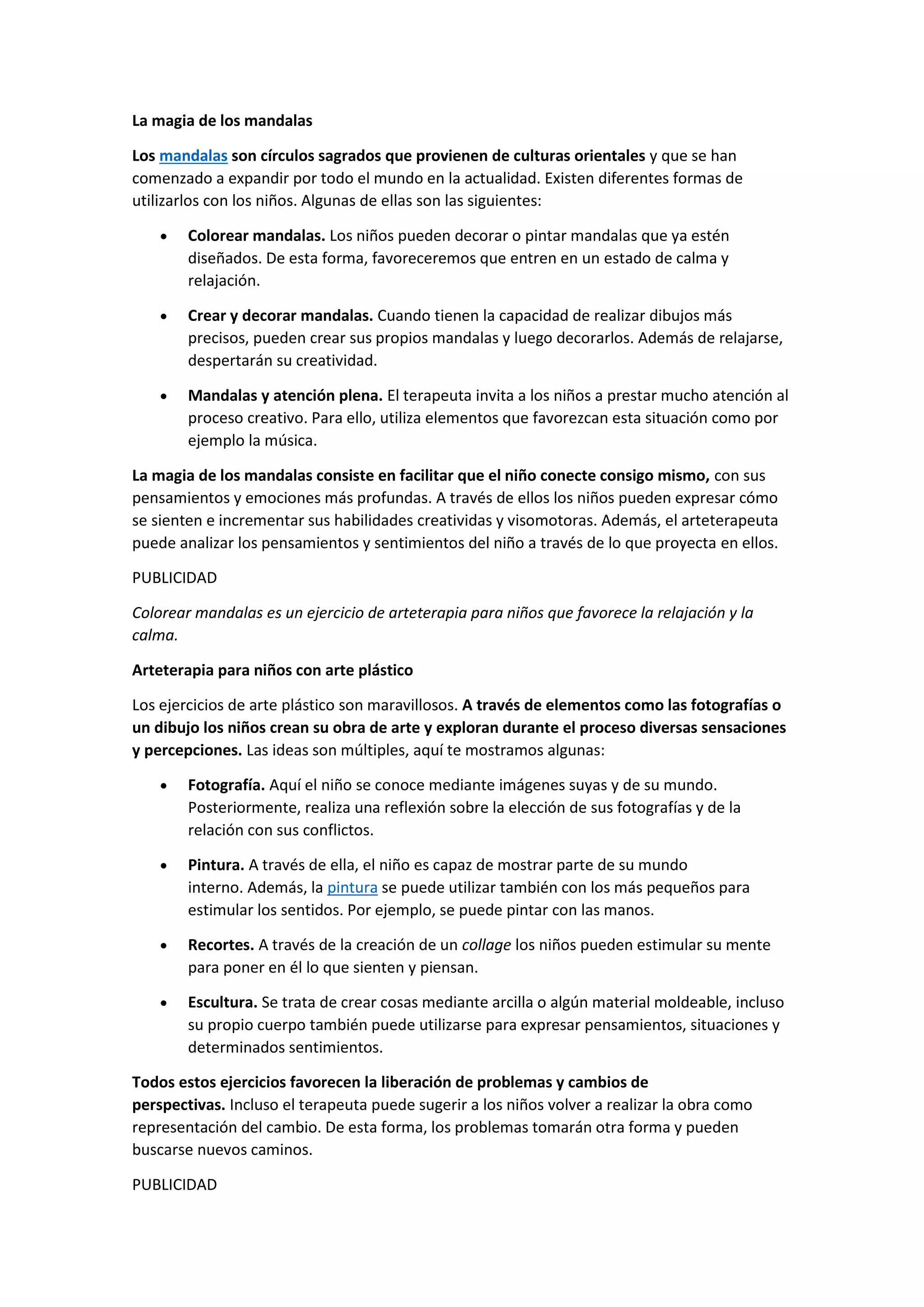 5 Ejercicios De Arteterapia Para Niños Docx