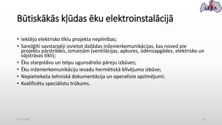 Ēku elektroinstalācija. Kļūdas un ieteikumi. | PPT