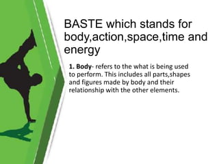 5 ELEMENTS OF DANCE_CONTEMPORARY PHIL. ARTS | PPTX