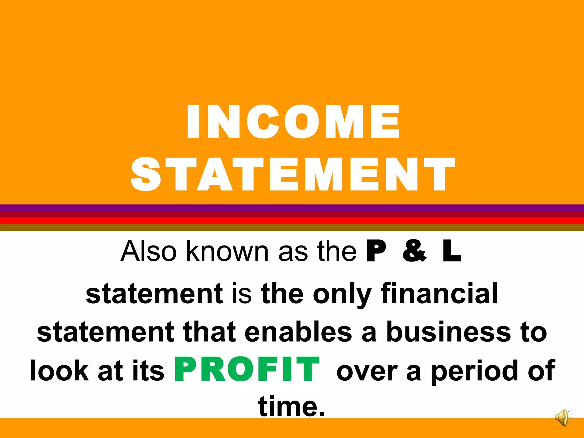 M6 L1 Continues 5 Elements of an Income Statement | PPT