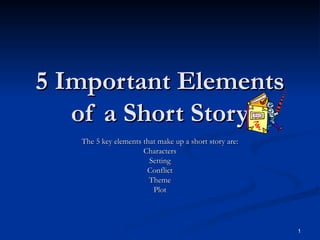 5 Elements of a Short Story for grade 10.ppt
