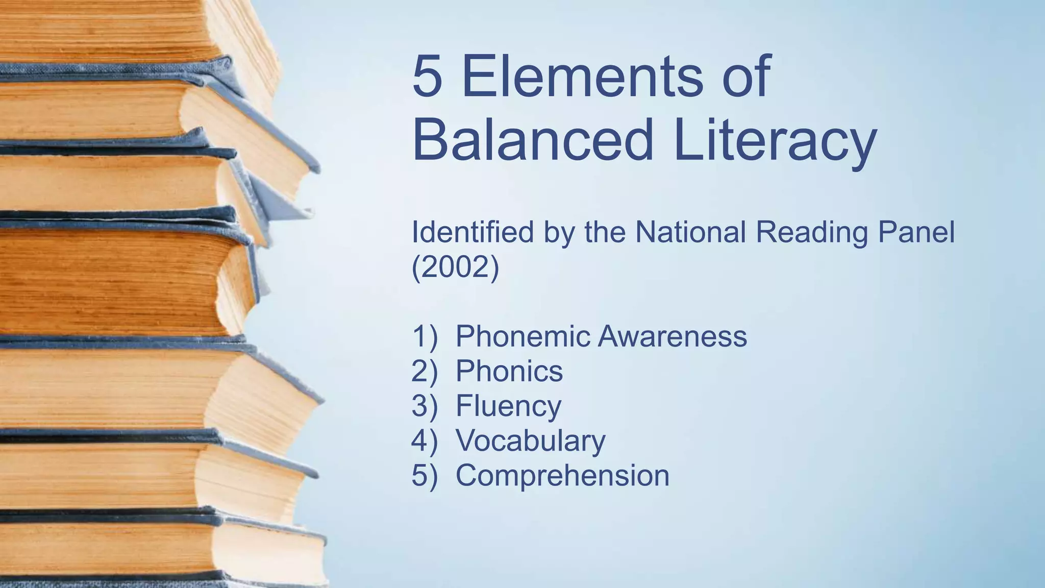 5 Components of Literacy | PPTX