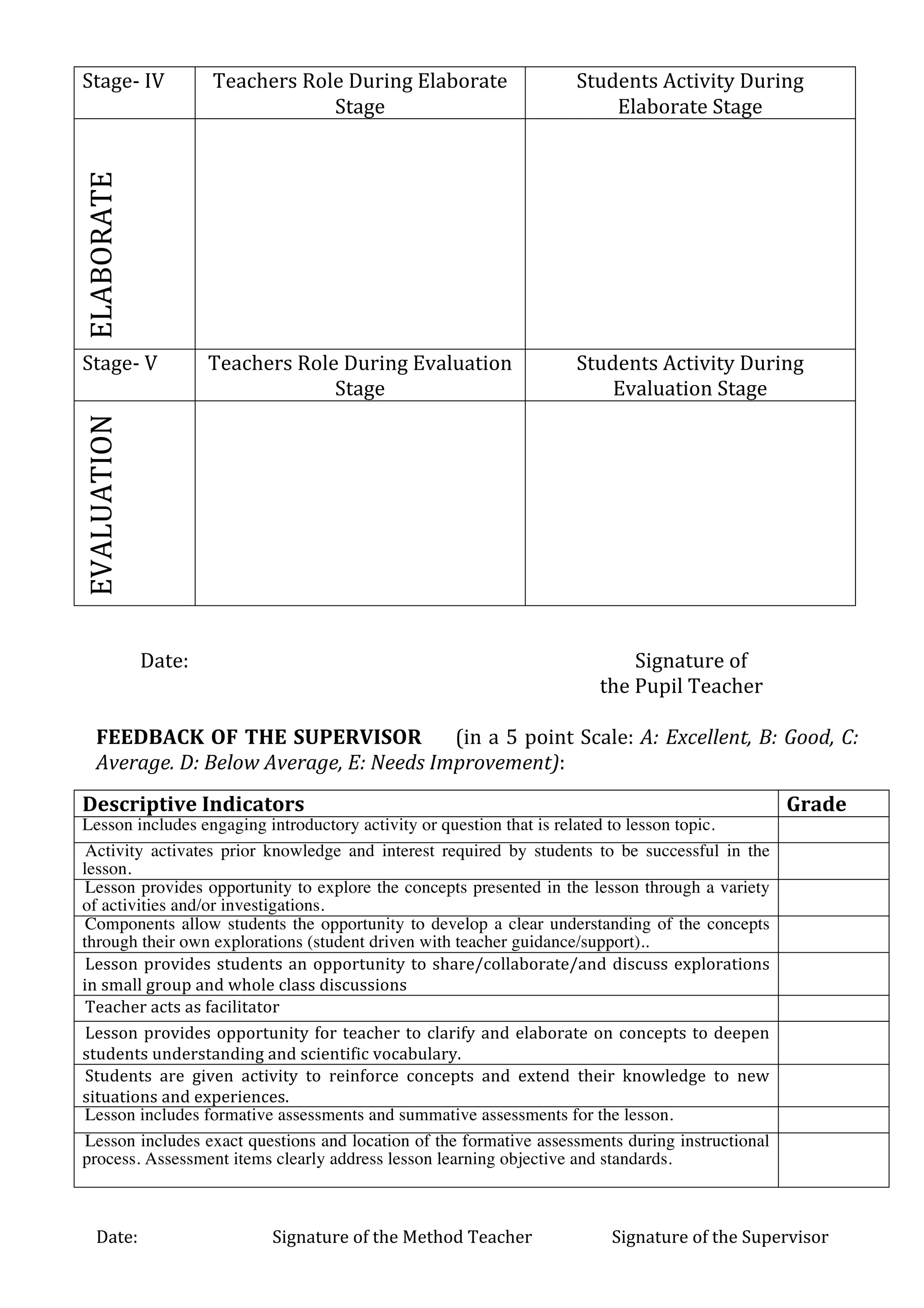 5 E LESSON PLAN FORMAT- vikramjit | PDF