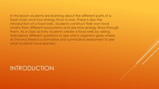 5e lesson plan – food chain | PPTX