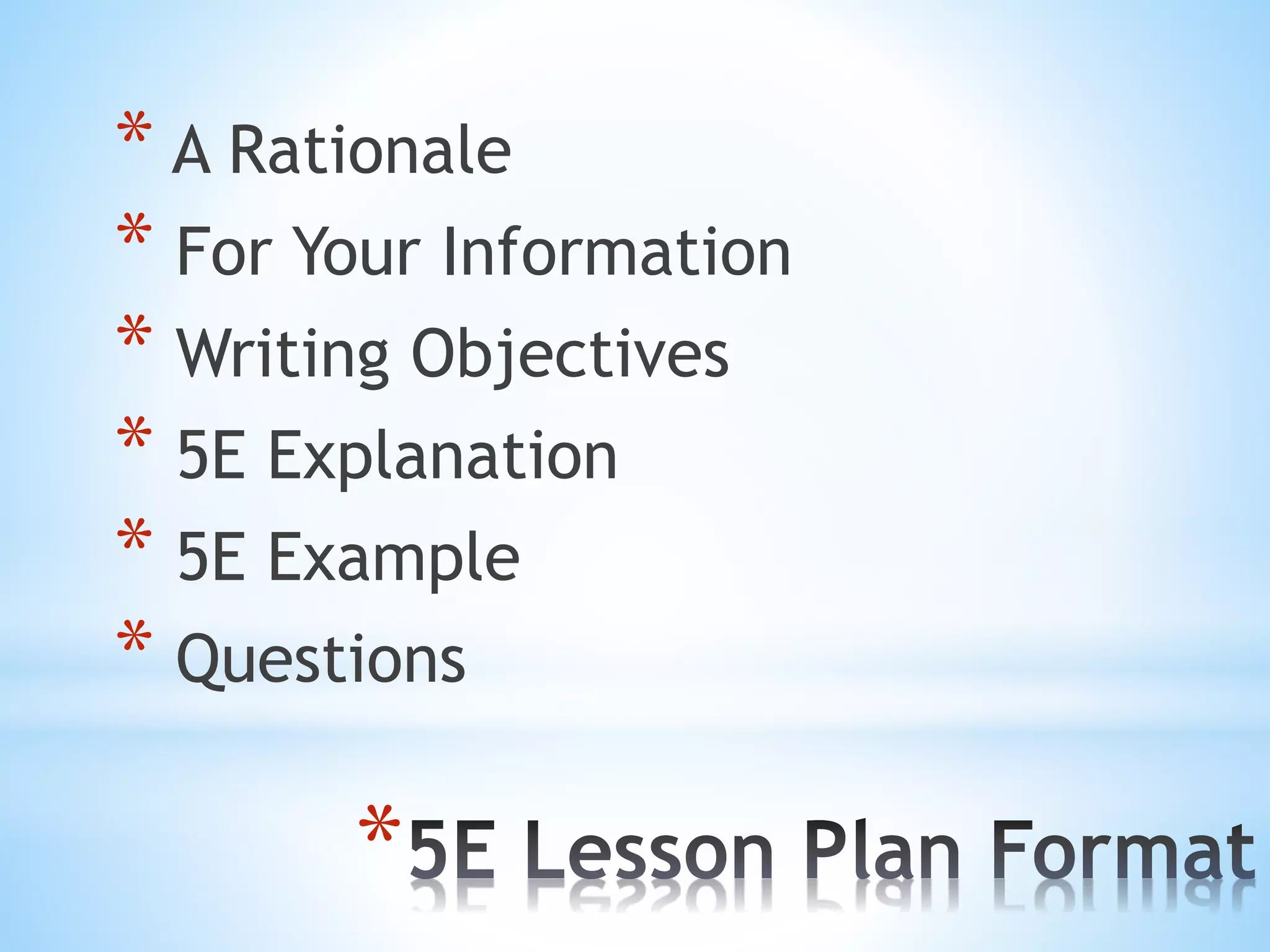 5 e lesson plan format | PPTX