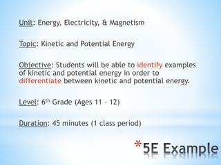 5 e lesson plan format | PPTX