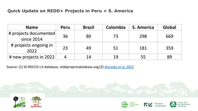 The evolution of REDD+ finance in Peru across the years | PPT