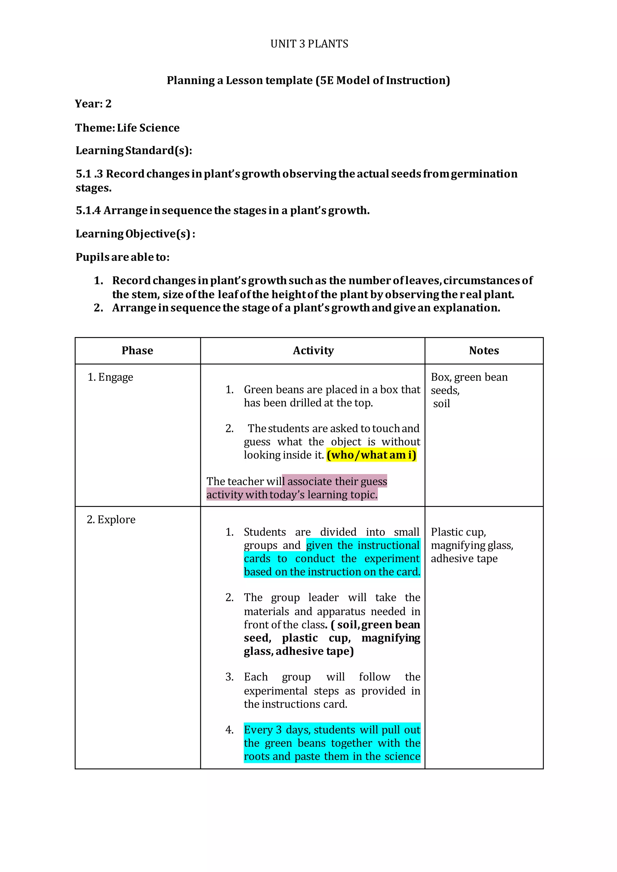 5E LIFE SCIENCE PLANT.docx