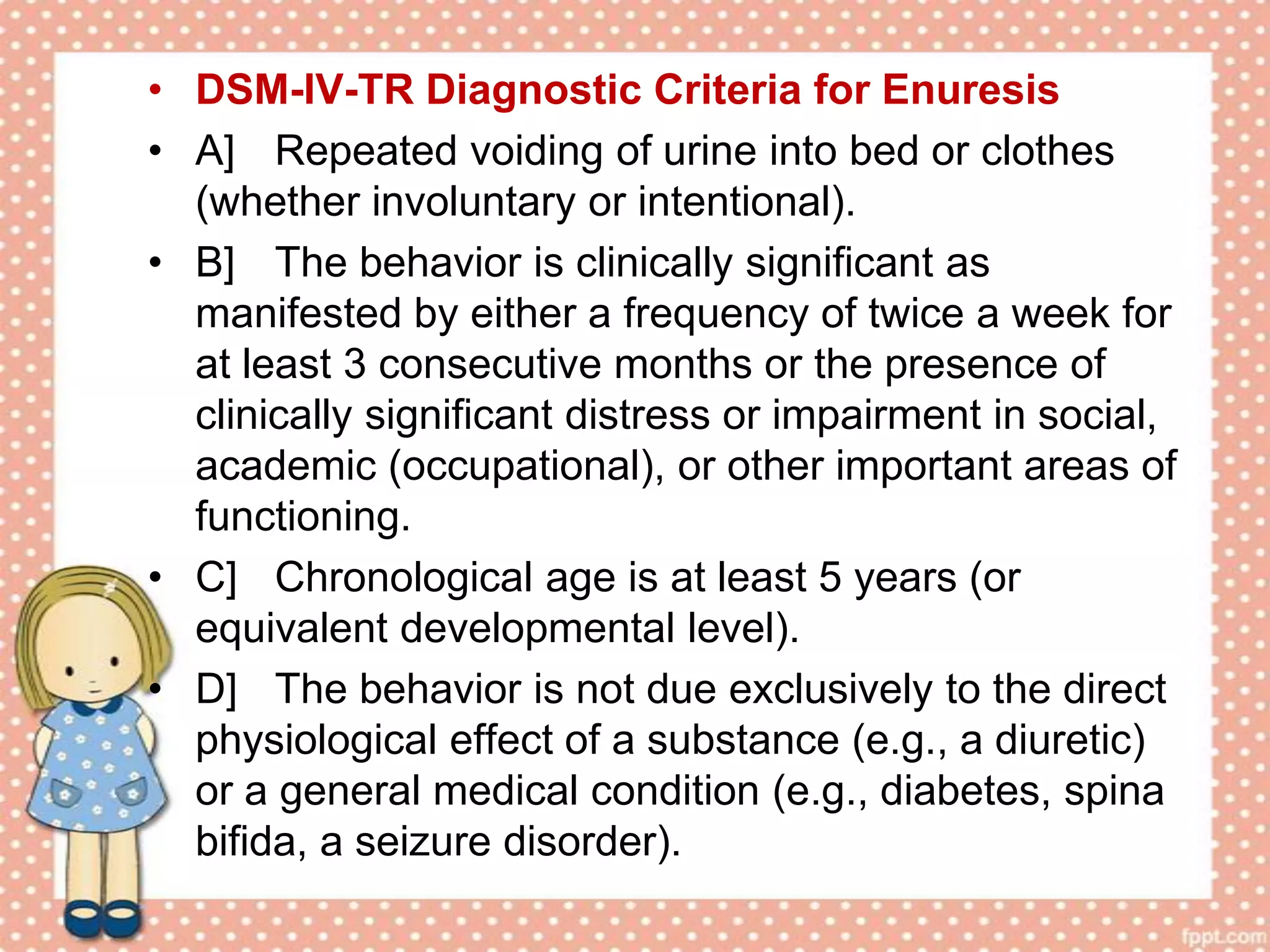 elimination disorders | PPTX