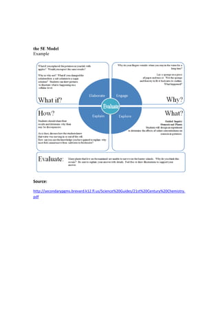 5 e model of instruction copy | DOCX | Primary Education | Education