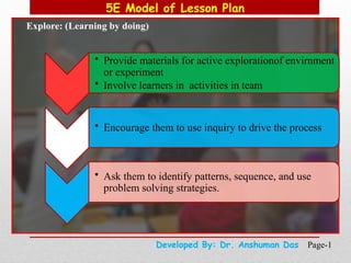 5E MODEL OF LESSON PLAN and uses (THEORY).pptx
