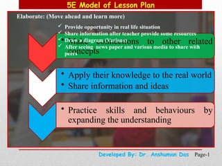 5E MODEL OF LESSON PLAN and uses (THEORY).pptx