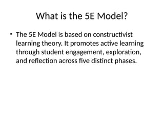 The 5E Model Presentation-Educational technology | PPT