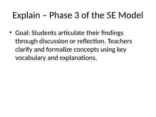The 5E Model Presentation-Educational technology | PPT