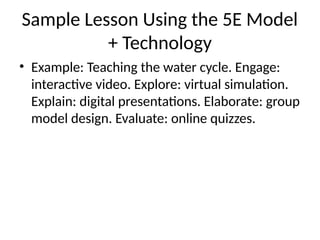 The 5E Model Presentation-Educational technology | PPT