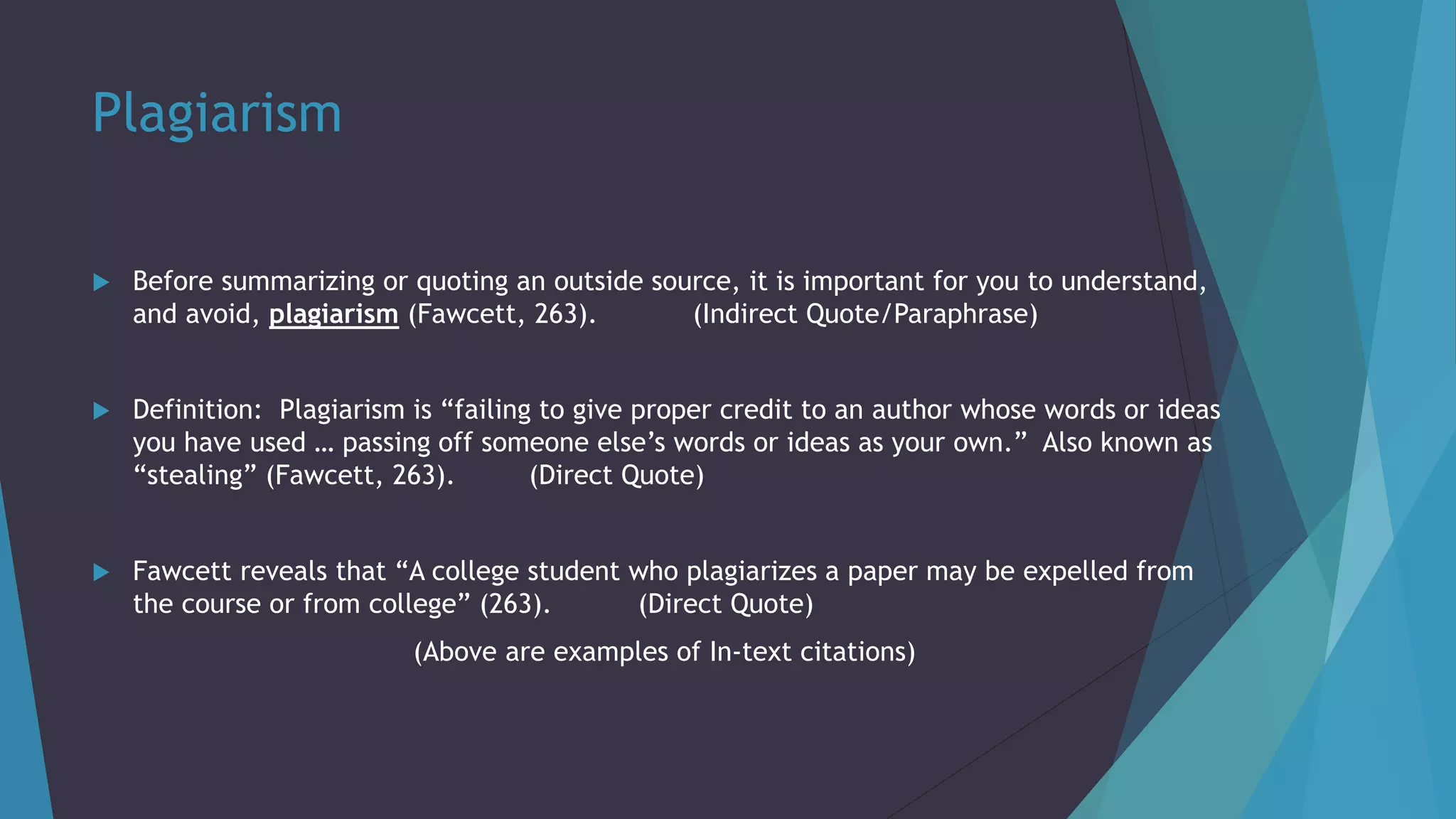 Plagiarism and Citations | PPTX