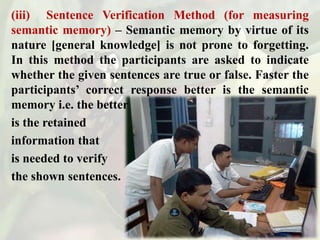 methods of studying memory | PPTX