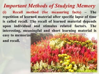 methods of studying memory | PPTX